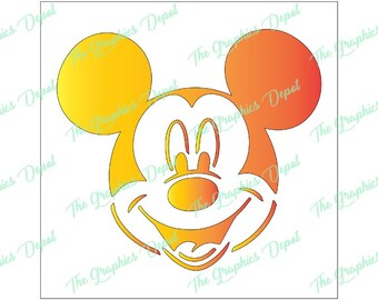 Mickey mouse stencil | Etsy
