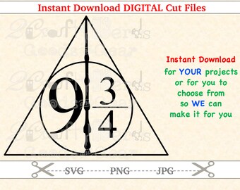 Deathly hallows svg | Etsy