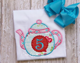 Personalized Tea Party T-shirt Bodysuit Girl Tea Party