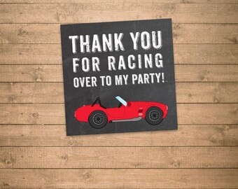 Race car thank you | Etsy