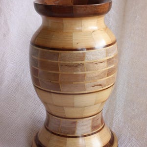 Segmented wood vase | Etsy