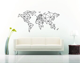 Geometric wall decal | Etsy