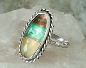 Fluorite ring | Etsy