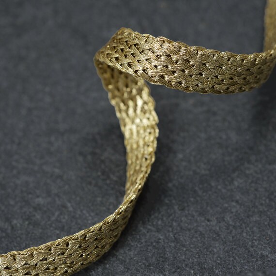 10mm Fine Metallic GOLD Braid Trim for Bridal Costume or