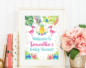 Flamingo baby shower | Etsy