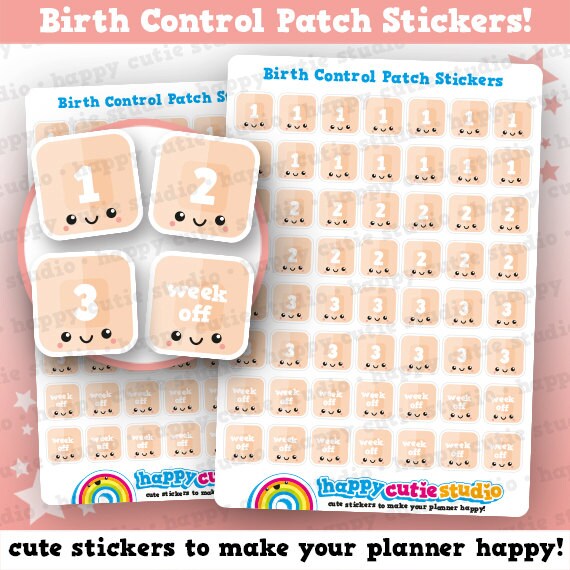 56 Cute Birth Control Patch Planner Stickers Filofax Erin
