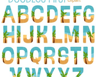 Beach letters | Etsy