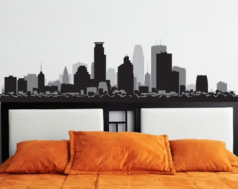 Cityscape wall decal | Etsy