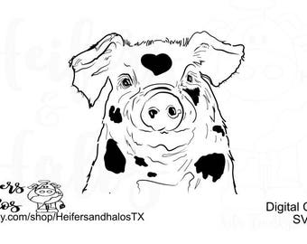 Show pig svg | Etsy