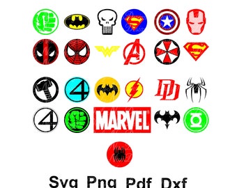 Superheroes logos | Etsy