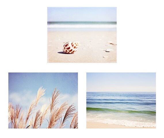 Blue Beach Photography Set Light Blue Coastal Photographs