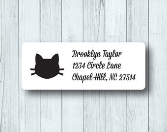 Cat address labels | Etsy