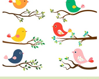 Bird clipart | Etsy