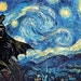 Darth Vader Death Starry Night Vincent van Gogh Art Print