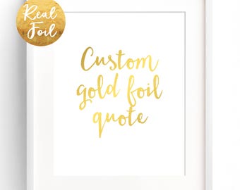 Gold quote print | Etsy