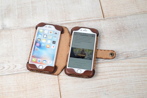 Leather Double Phone Case Dual Phone Case Leather iPhone