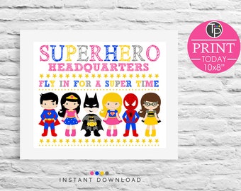 Superhero printable | Etsy