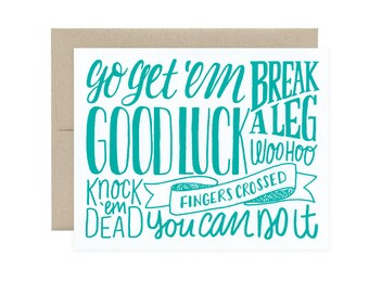 Break a leg card | Etsy