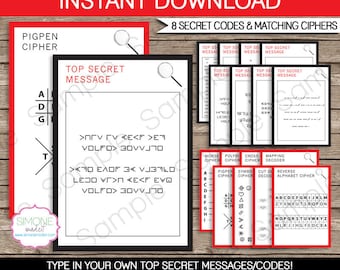 Spy Secret Agent Party Fingerprint Cards Printable Template