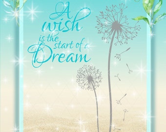 Dandelion wish art | Etsy
