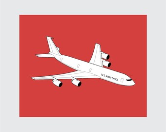 Airplane Wall Decal vinyl sticker Boeing 747 airliner jet