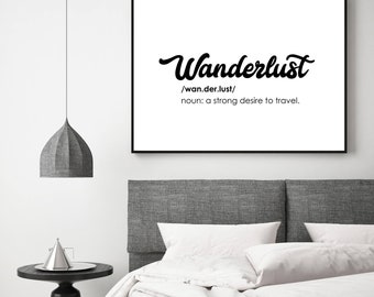 Wanderlust Print Wall Art Colorful World Map Printable