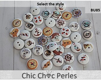 Nautical buttons | Etsy