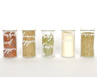Spice jar labels | Etsy