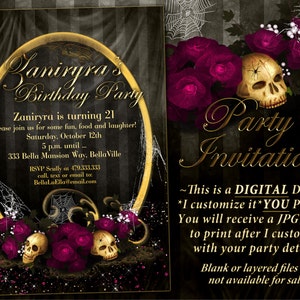 Gothic invitations | Etsy