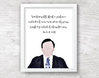 Michael scott quote | Etsy