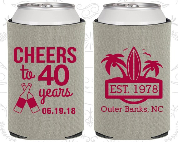 40th Birthday 40th Birthday Party Cheers to 40 years Beach