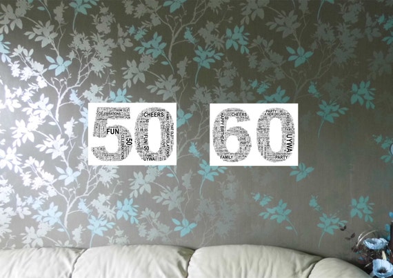 Items similar to Personalised Numbers - Word Art Print, Numbers of ...