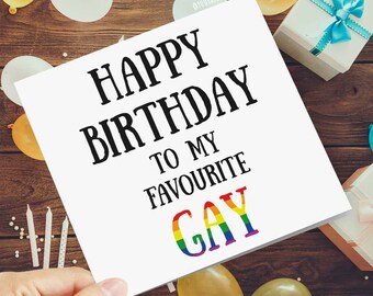 Gay birthday card | Etsy