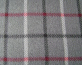 Gray plaid fabric | Etsy
