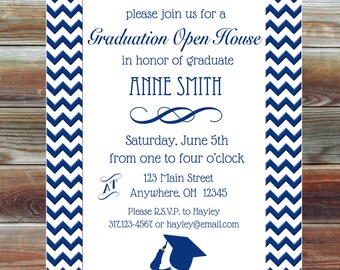 Gold Graduation Open House Invitation Custom Graduation