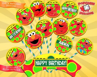 Elmo cupcake toppers | Etsy