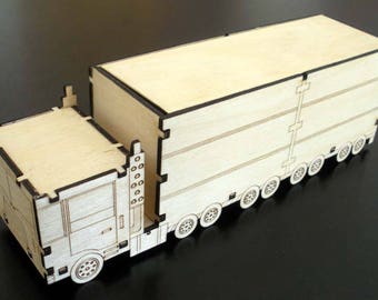 Wood semi truck | Etsy