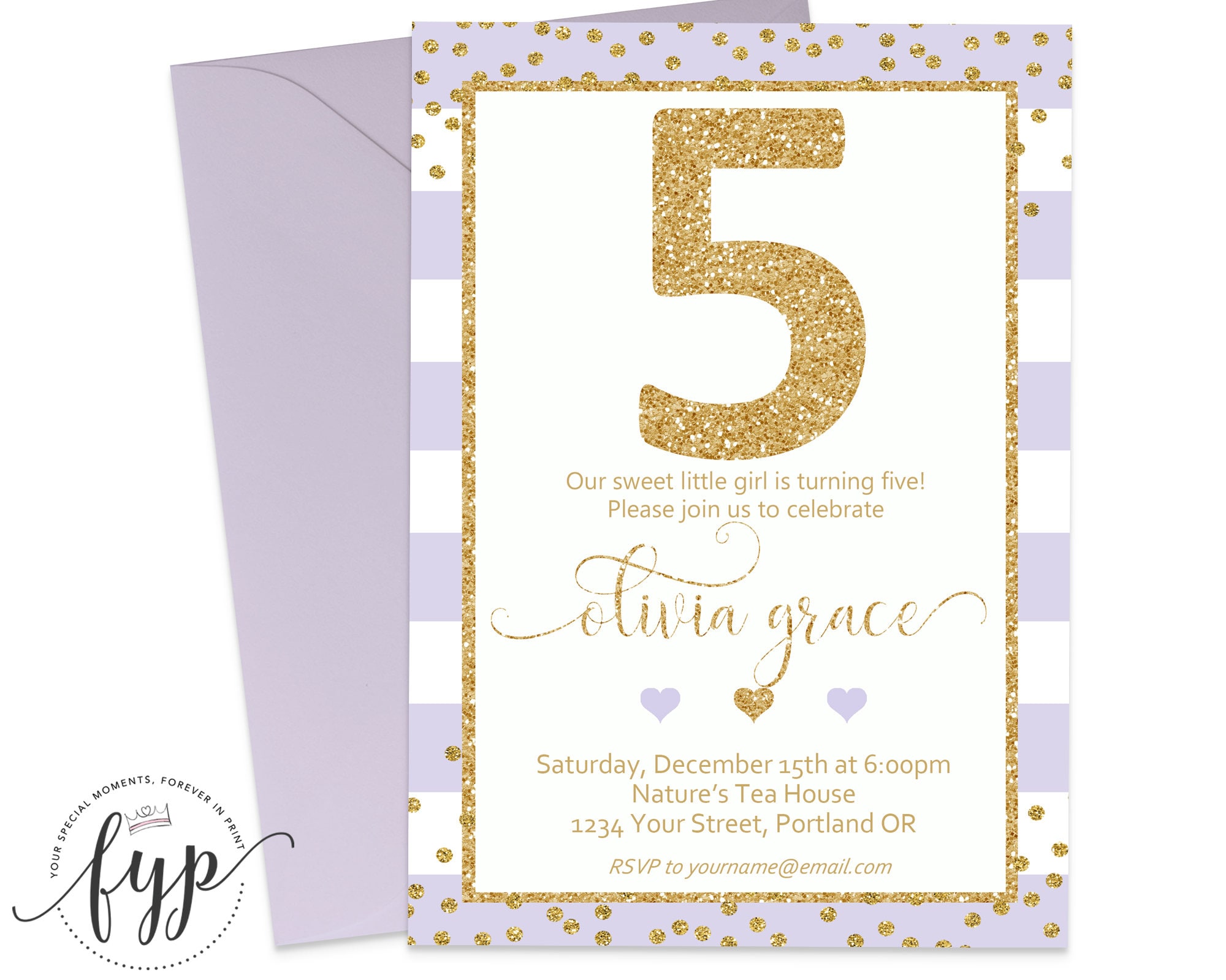 5th Birthday Invites Printable