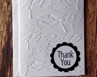 10 Embossed Thank You Cards White Embossed Thank You Note