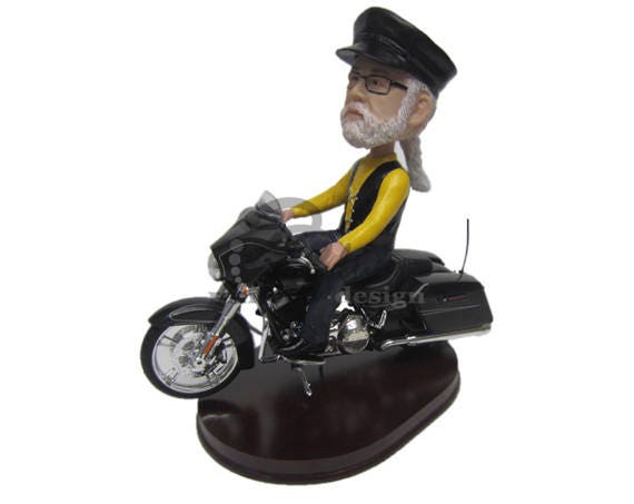 Custom Bobblehead Hardcore Biker Motorcycle Rider Custom