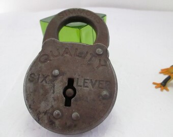 Rustic Lock and Key Antique Style Lock Metal Padlock and