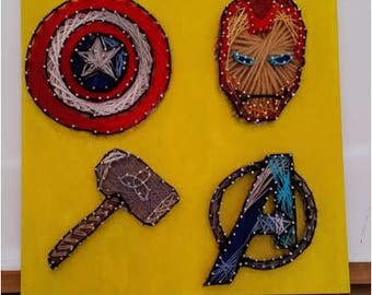 Avengers symbol art | Etsy