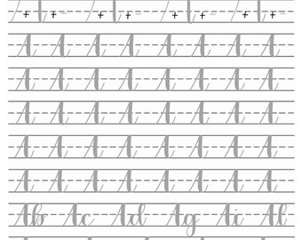 Basic Modern Calligraphy Practice Sheets by theinkyhand
