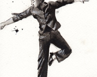 Tap Dance Digital Stamp Tap Dancer Digi Stamp Girl Tap Dancing