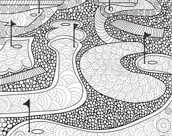 Printable Coloring Page Zentangle Camping Coloring Book