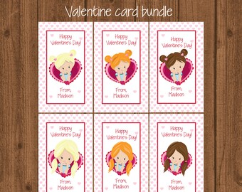 INSTANT DOWNLOAD Red Friendship Bracelet Valentine Card
