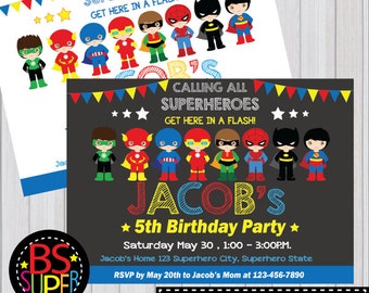 Superhero invitation | Etsy