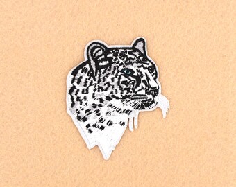 Heraldic Leopard Panther Pair Heraldry Iron on Patch Applique