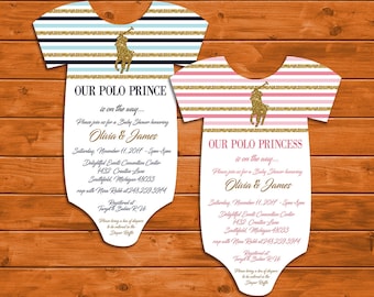 Polo invitation | Etsy