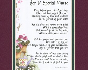 Nurse poem | Etsy